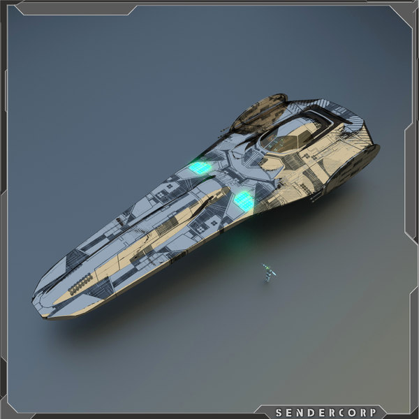 c4d space heavy cruiser