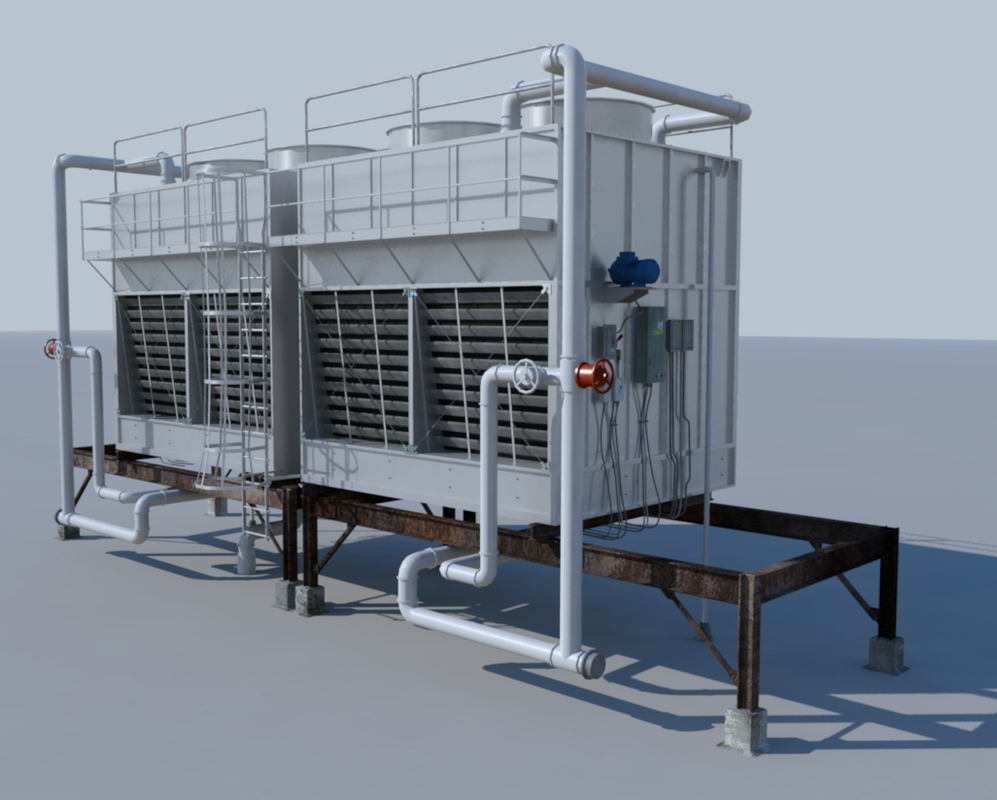rooftop cooling tower 3d model