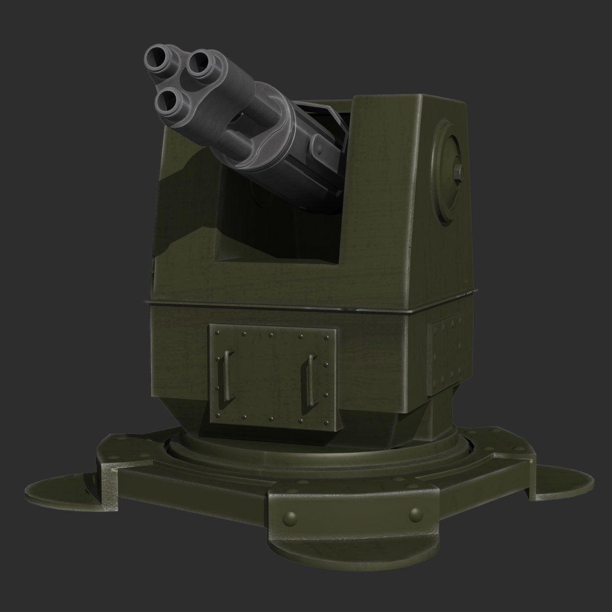 3ds triple barrel gun