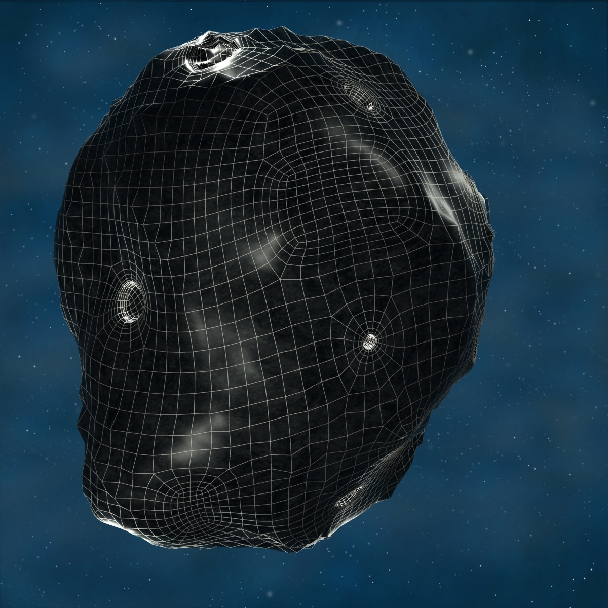 3d meteor meteorite model