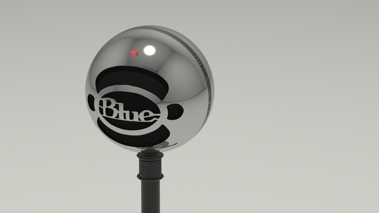 3d model blue snowball