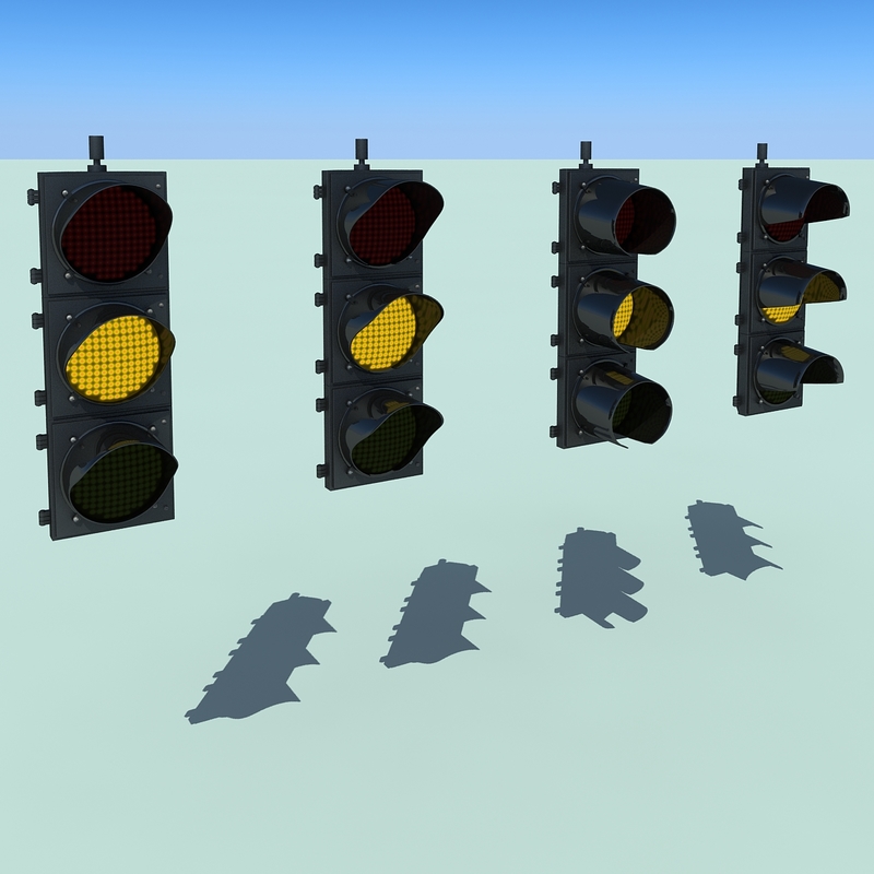 traffic lights 3d model