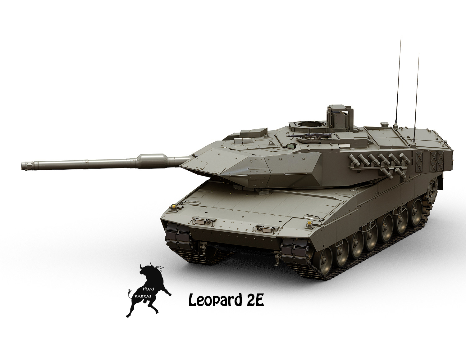 3d leopard tank model