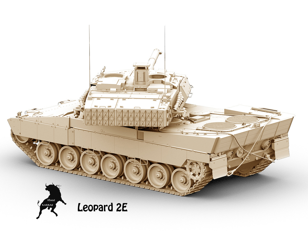 3d leopard tank model
