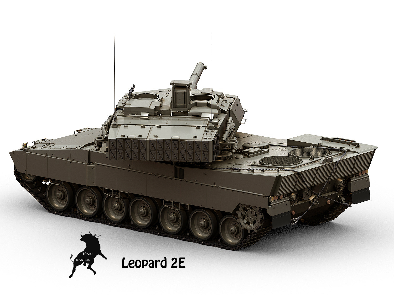 3d leopard tank model