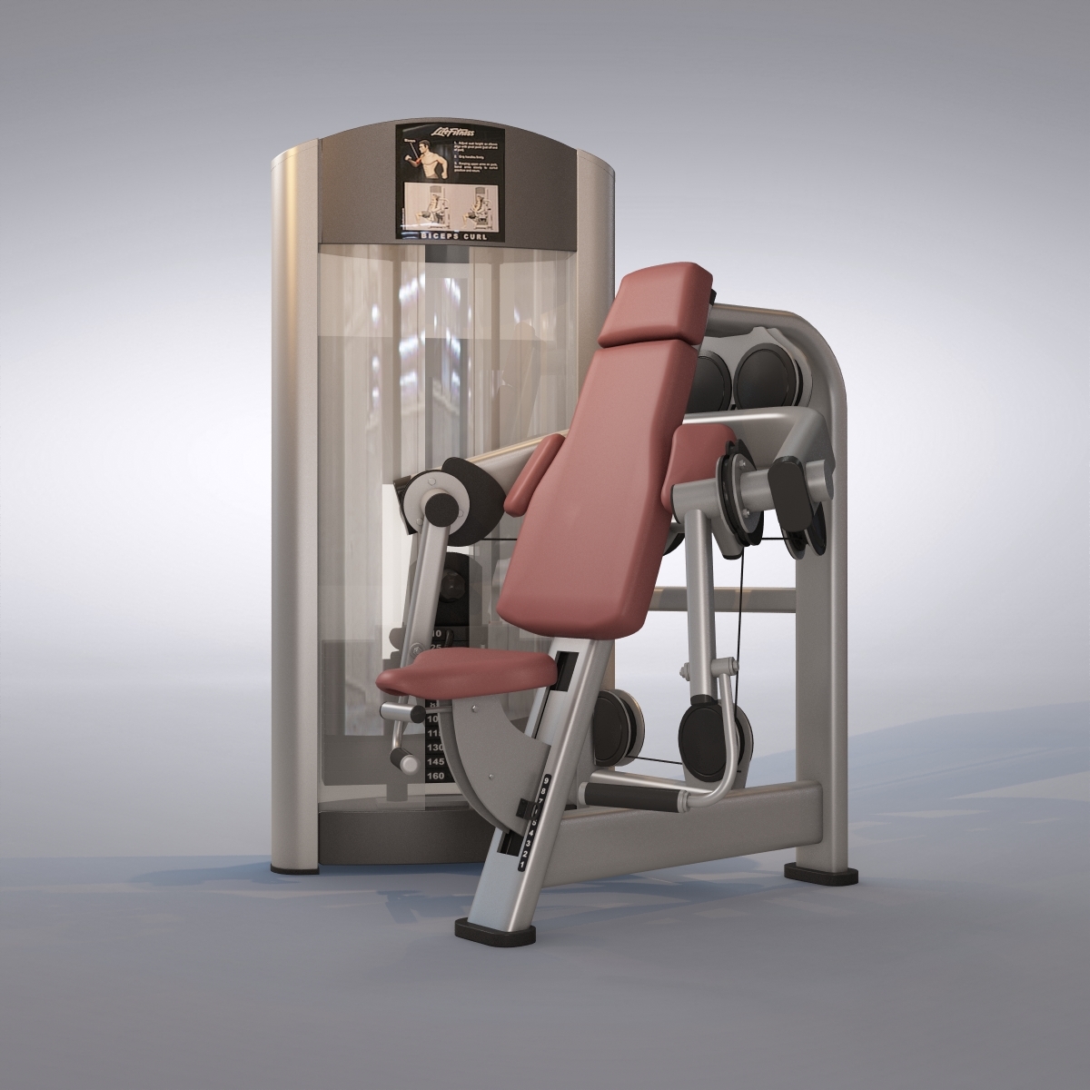 maya bicep curl machine