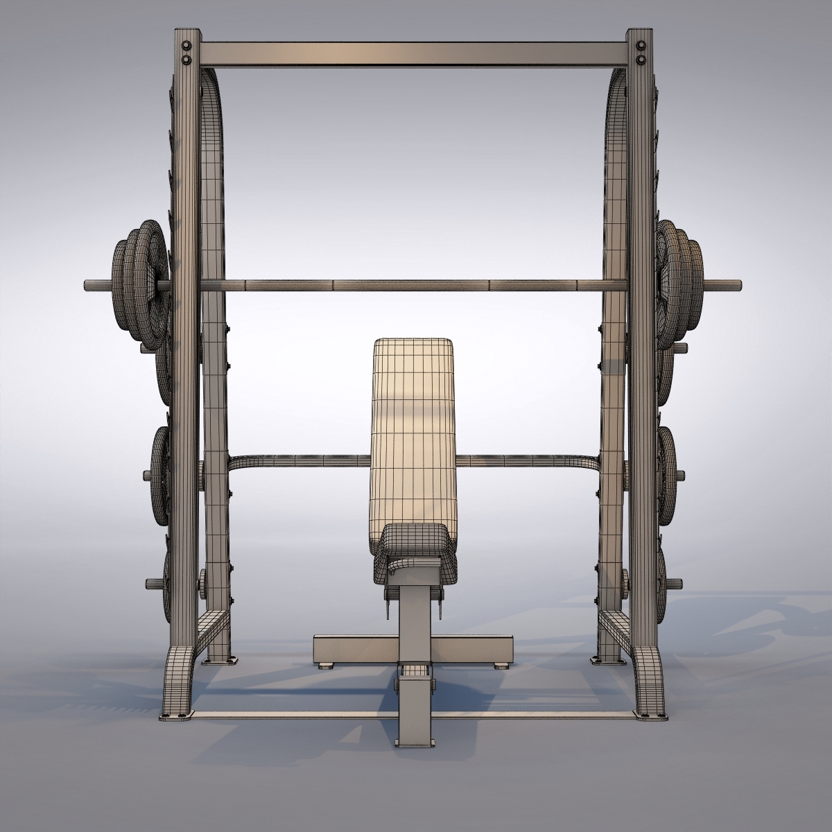 3d model bench press machine