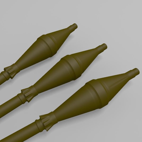 3d rpg rocket luncher model