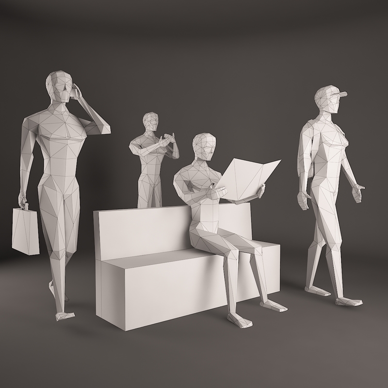 3d model man figure