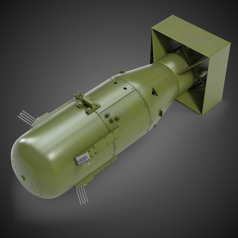 3dsmax little boy atomic bomb