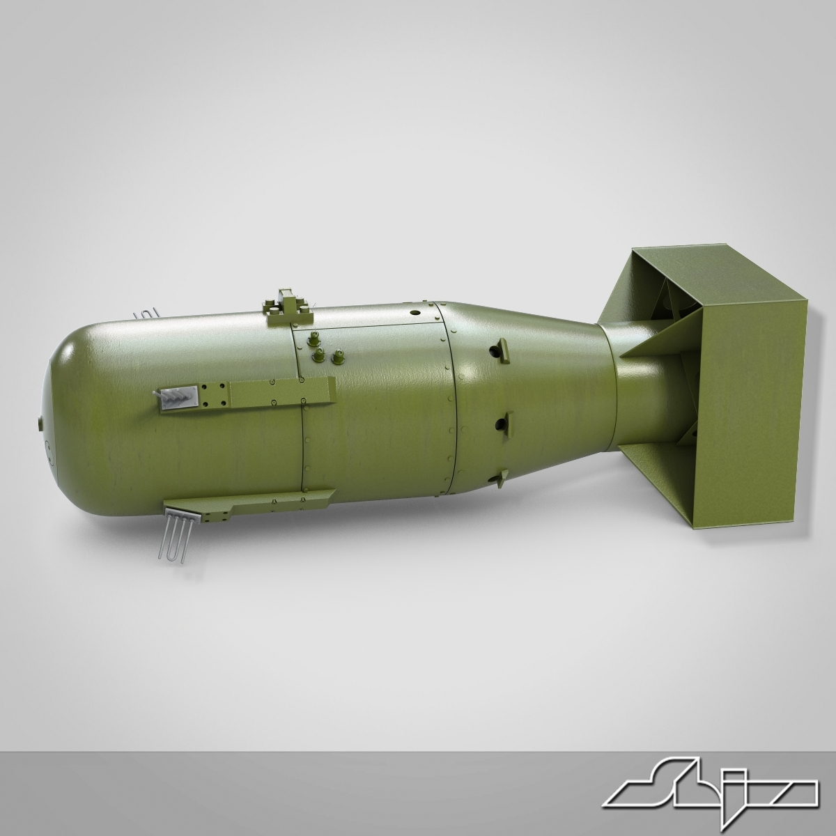 3dsmax little boy atomic bomb