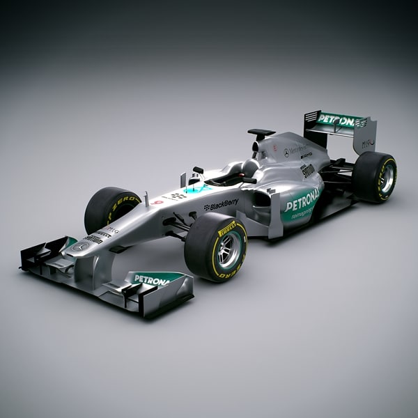 3d model formula 1 2013 mercedes
