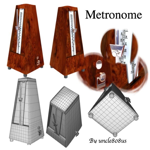 metronome poser 3d obj