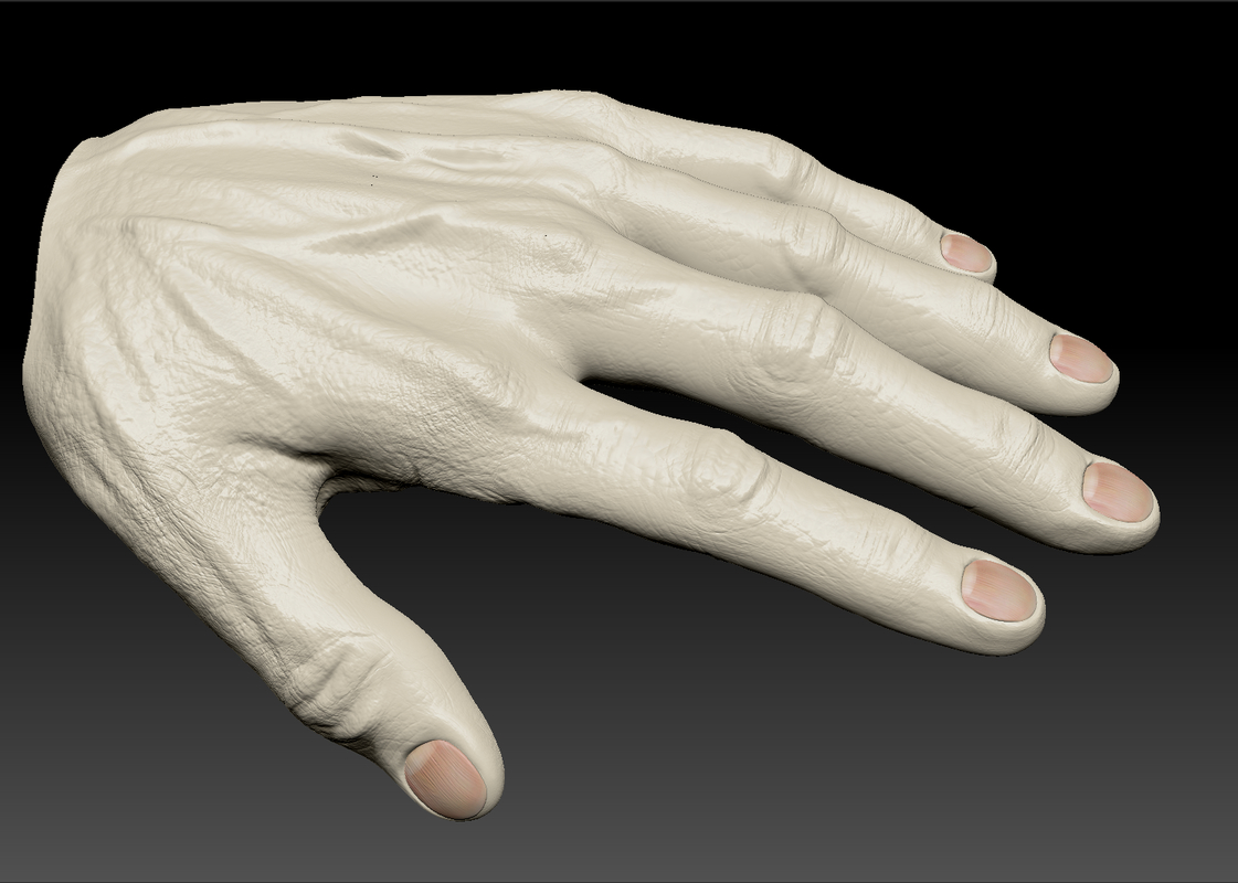 obj realistic male hand