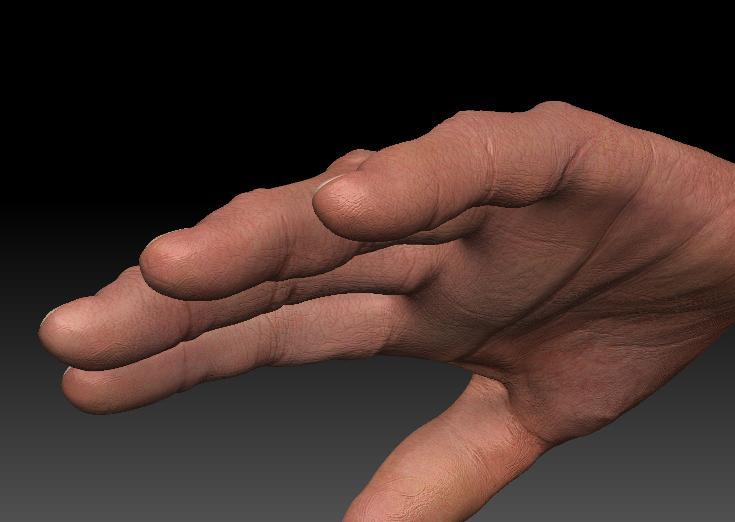 obj realistic male hand