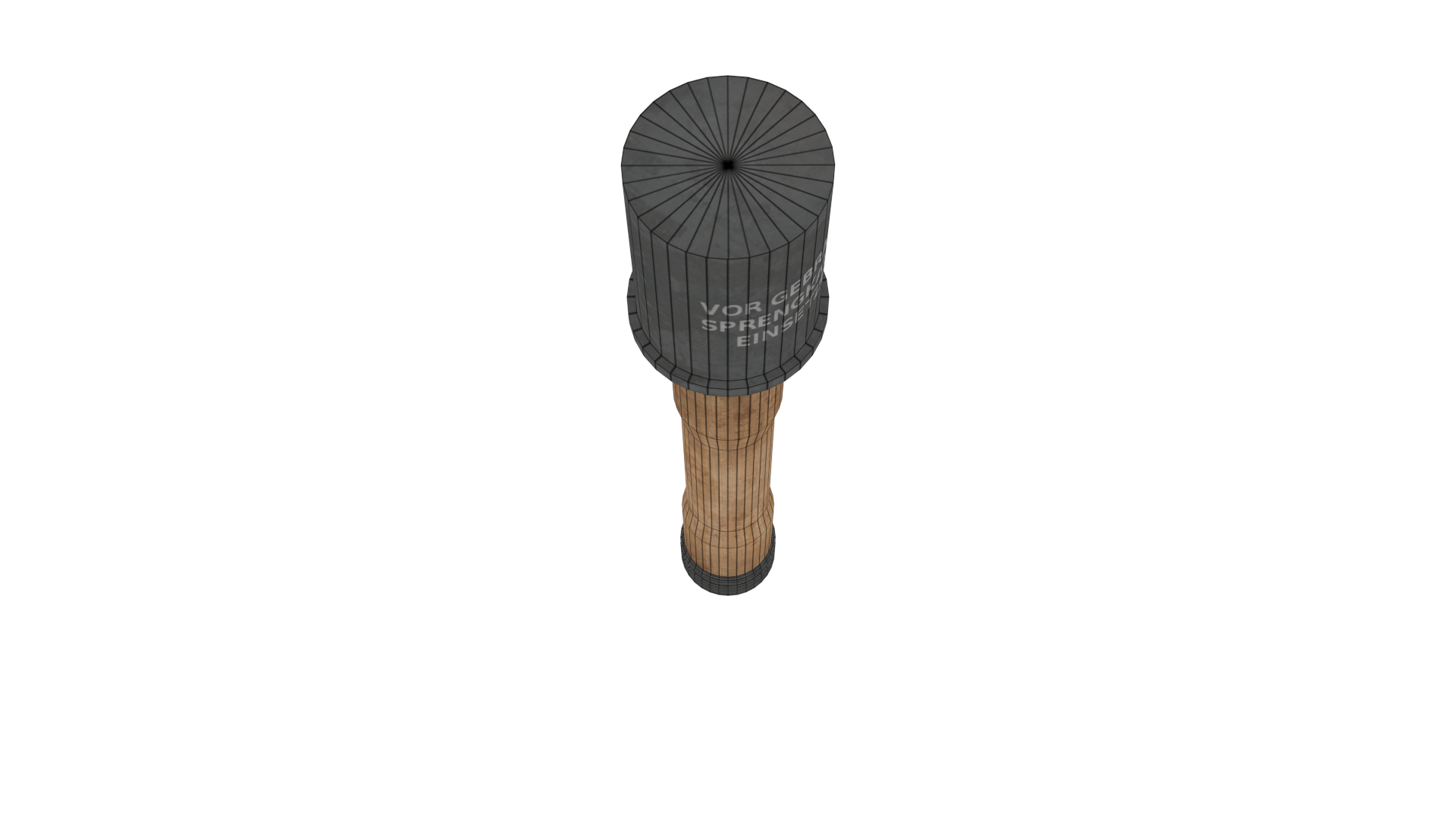 3d german 24 grenade stielhandgranate model