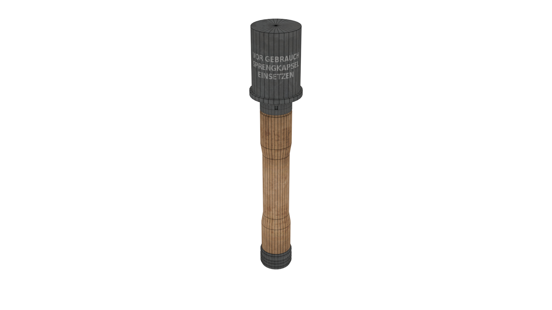 3d german 24 grenade stielhandgranate model