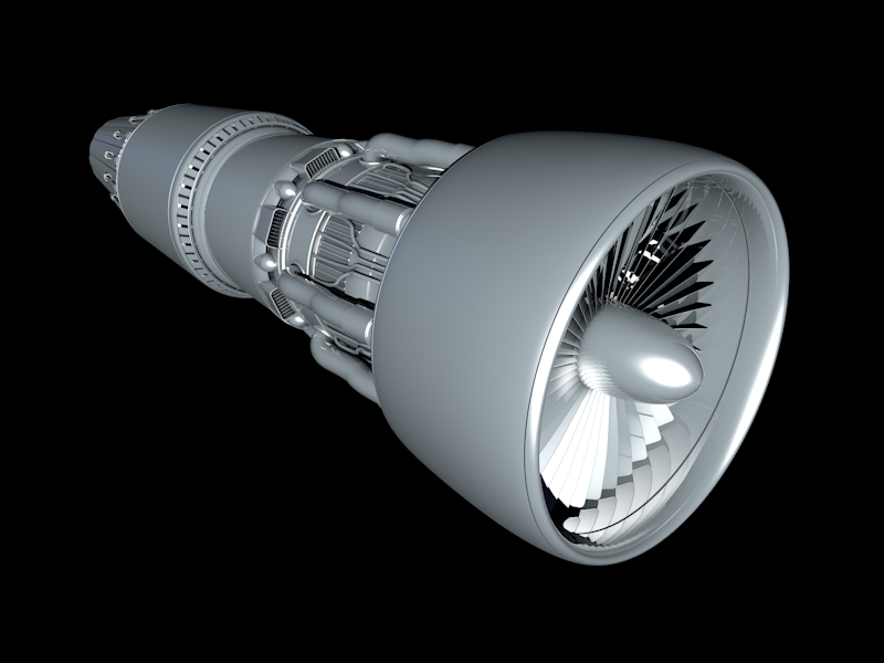 jet engine turbine 3d 3ds