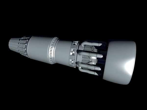 jet engine turbine 3d 3ds