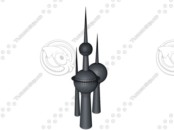 3d kuwait towers