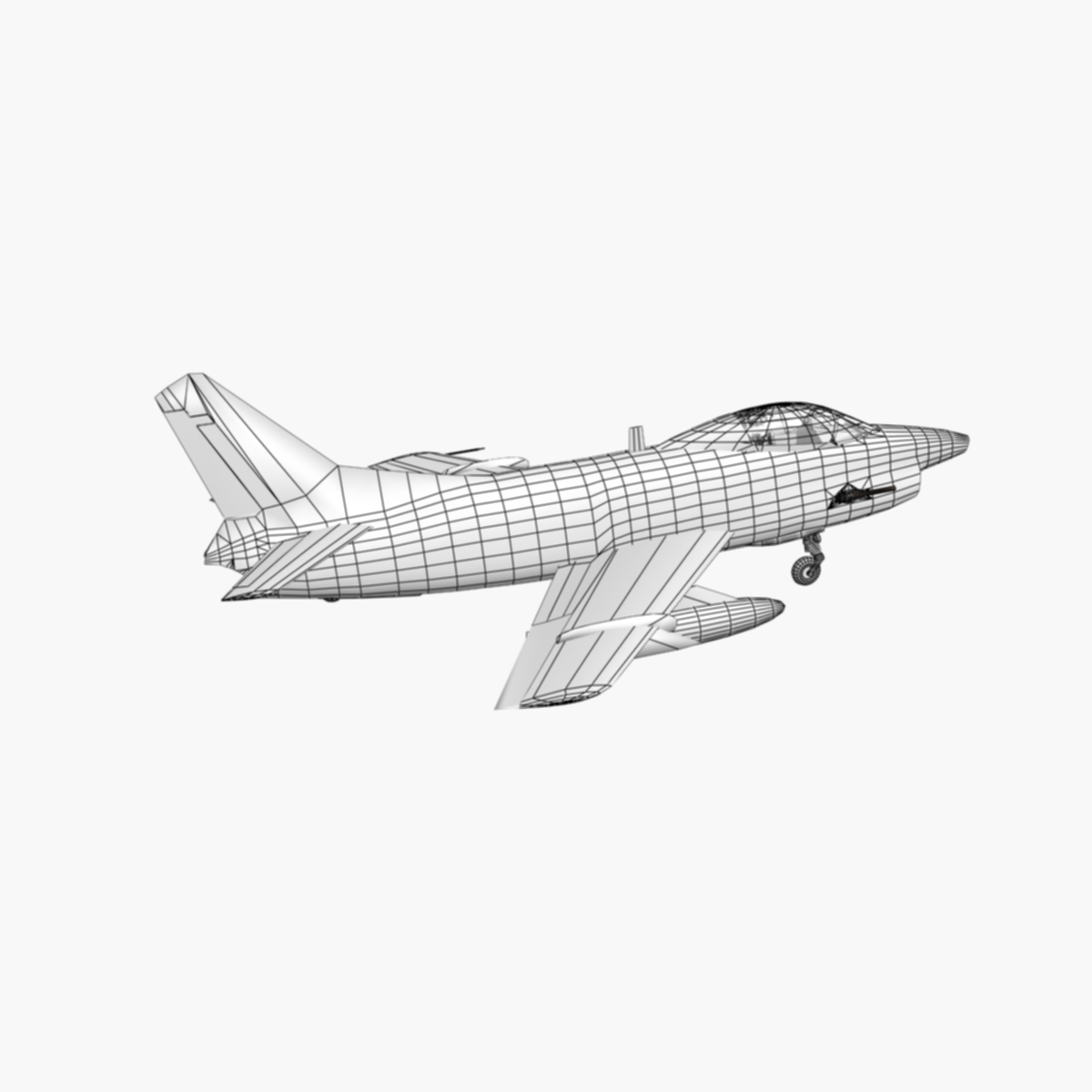 3d fiat jet fighter tiger model