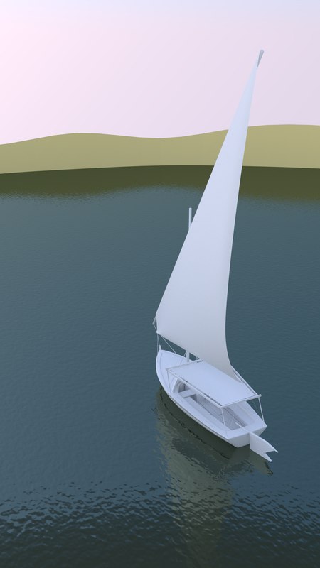 3d model sailboat felucca
