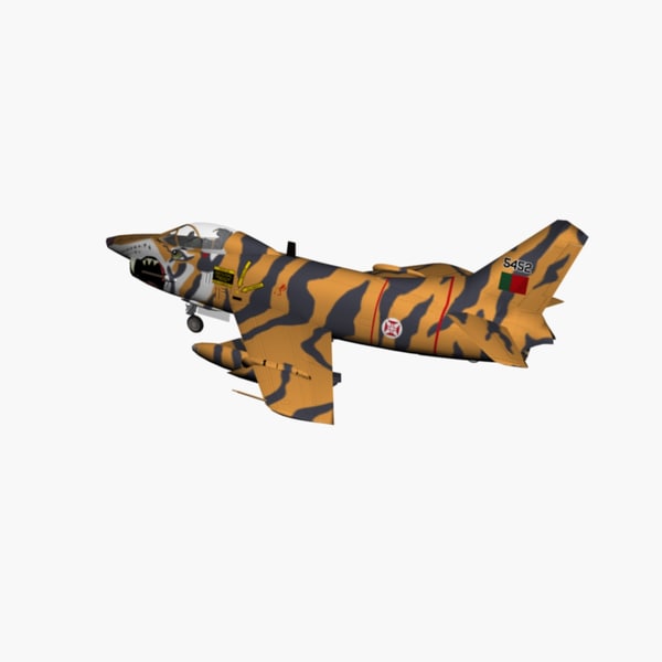 3d fiat jet fighter tiger model