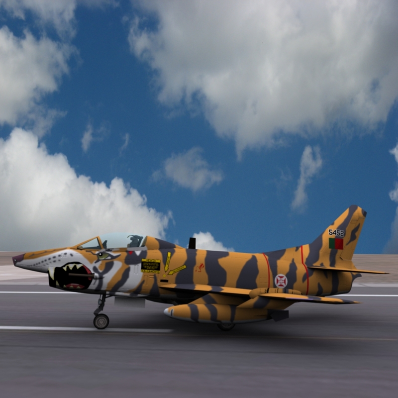 3d fiat jet fighter tiger model