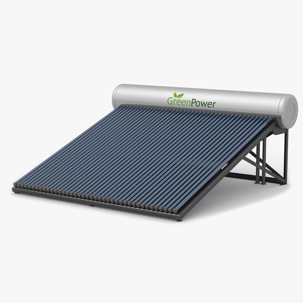 3d solar water heater model