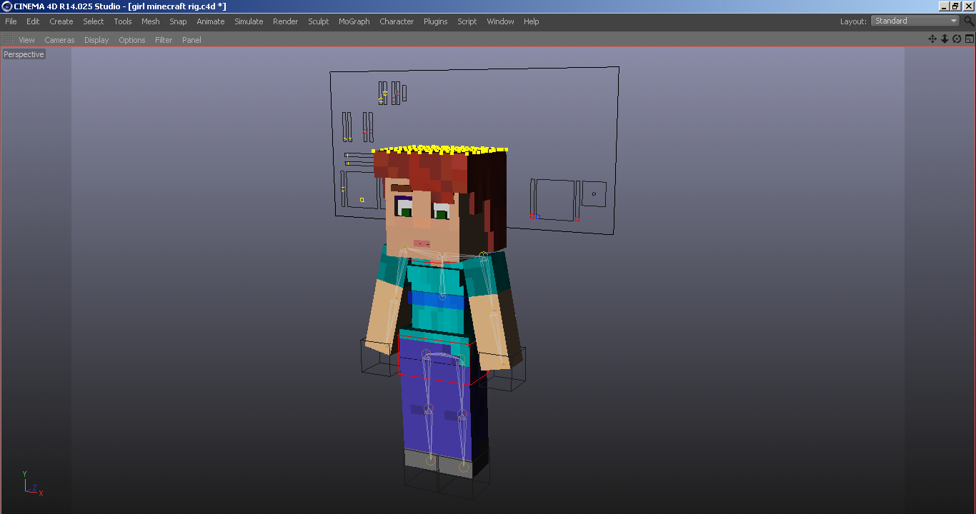 minecraft rig voidanimationz female c4d
