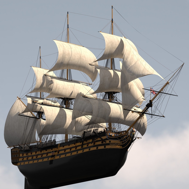 3d model hms victory ship lite