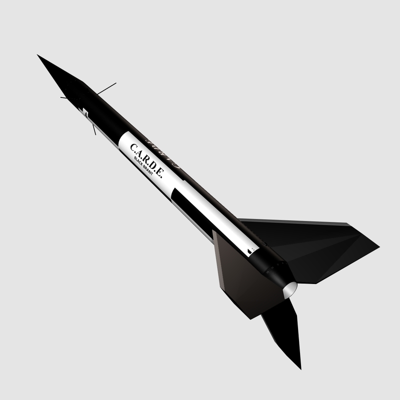 sounding rocket black brant 3d model