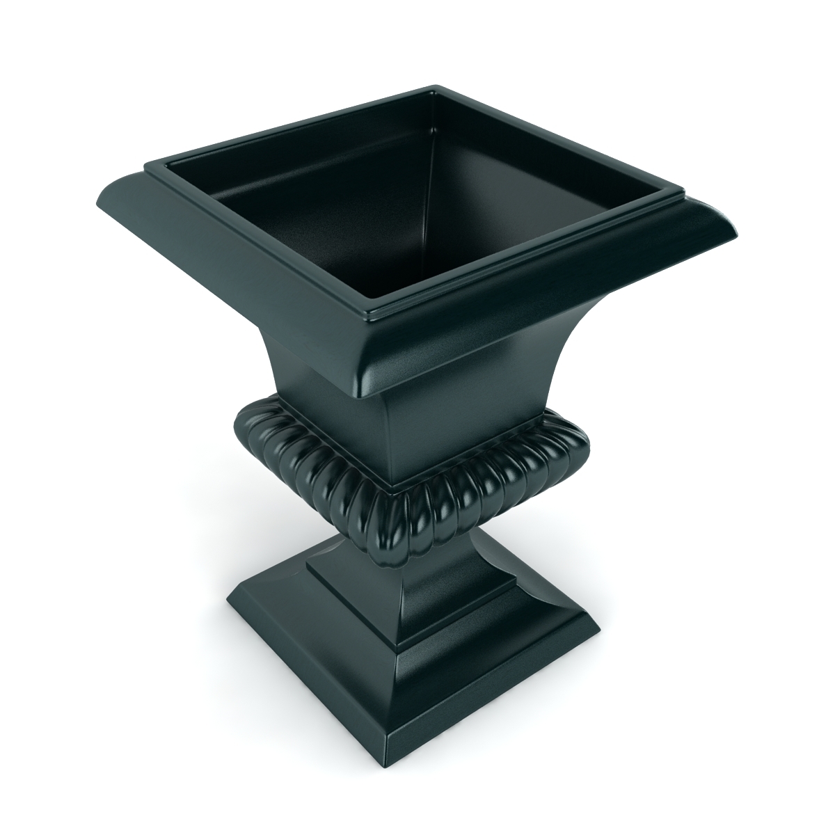 fluted square urn 3d max