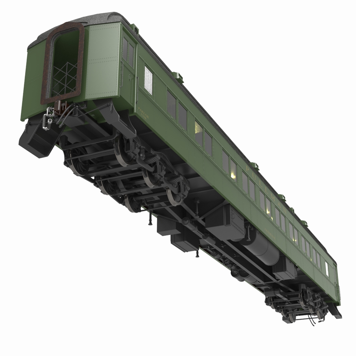 3d obj pullman heavyweight passenger car