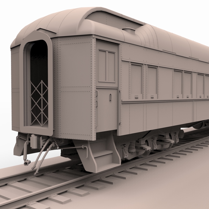 3d obj pullman heavyweight passenger car