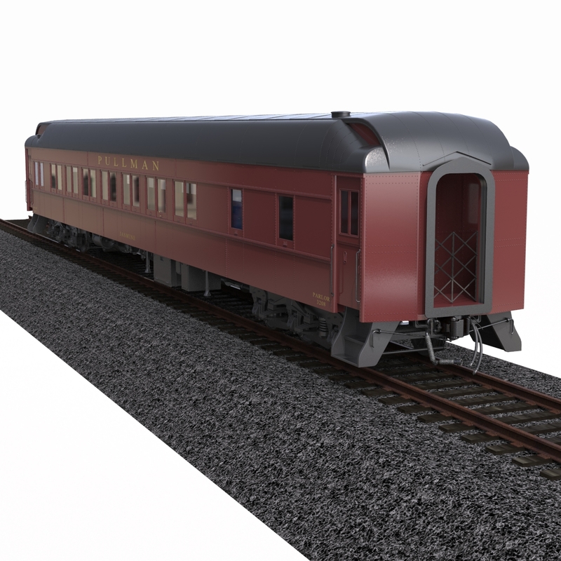 3d obj pullman heavyweight passenger car