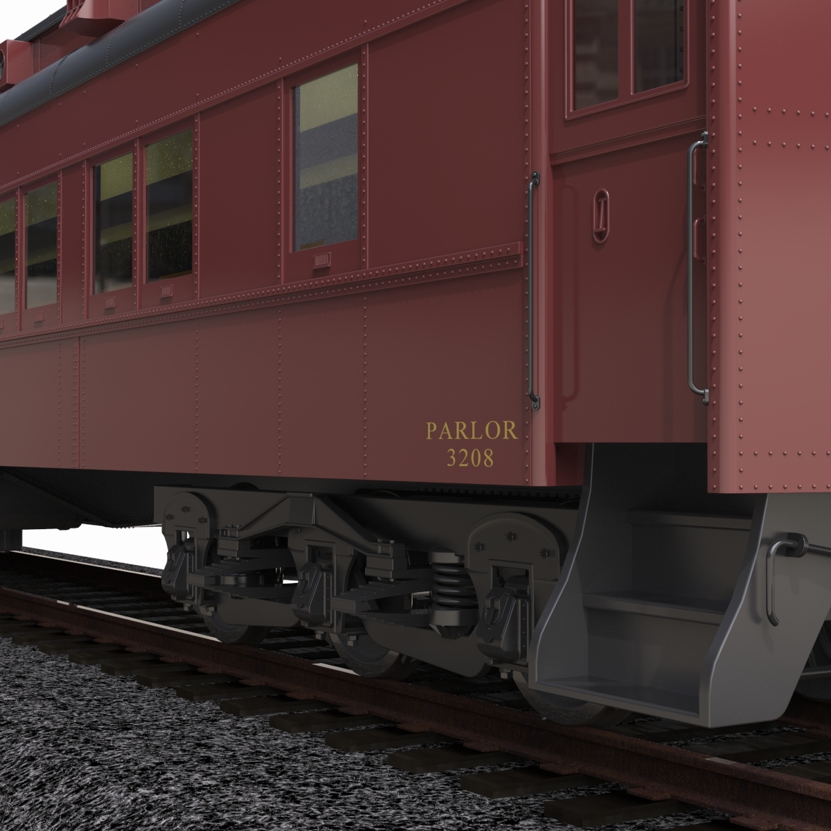 3d obj pullman heavyweight passenger car