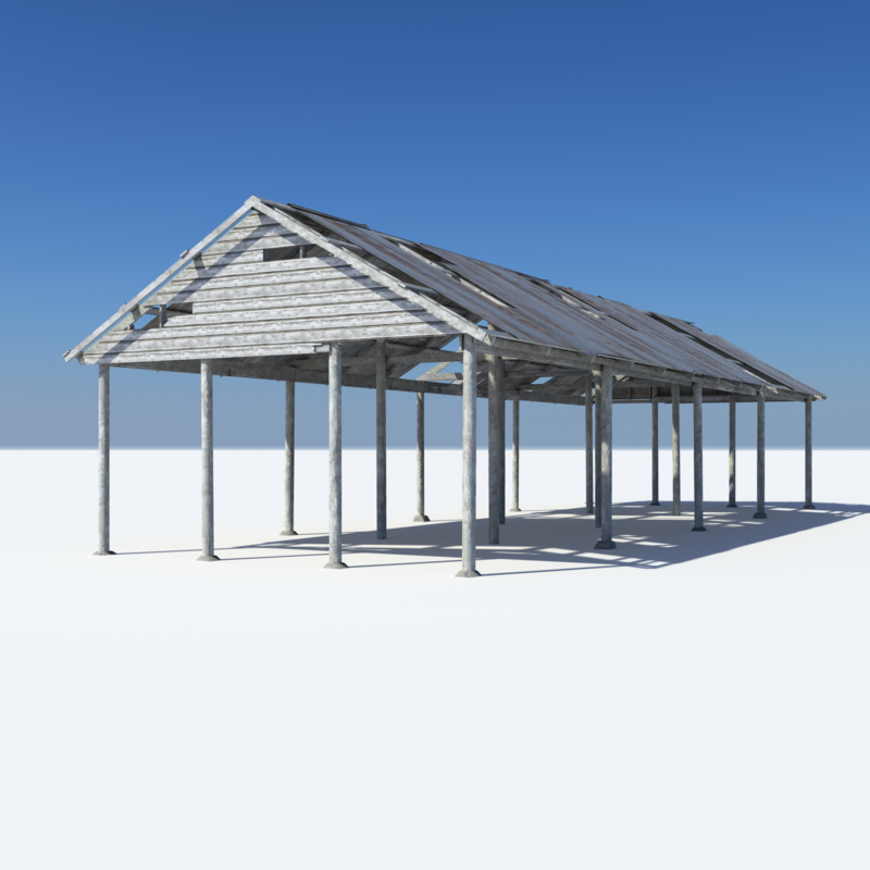 3ds max pole barn