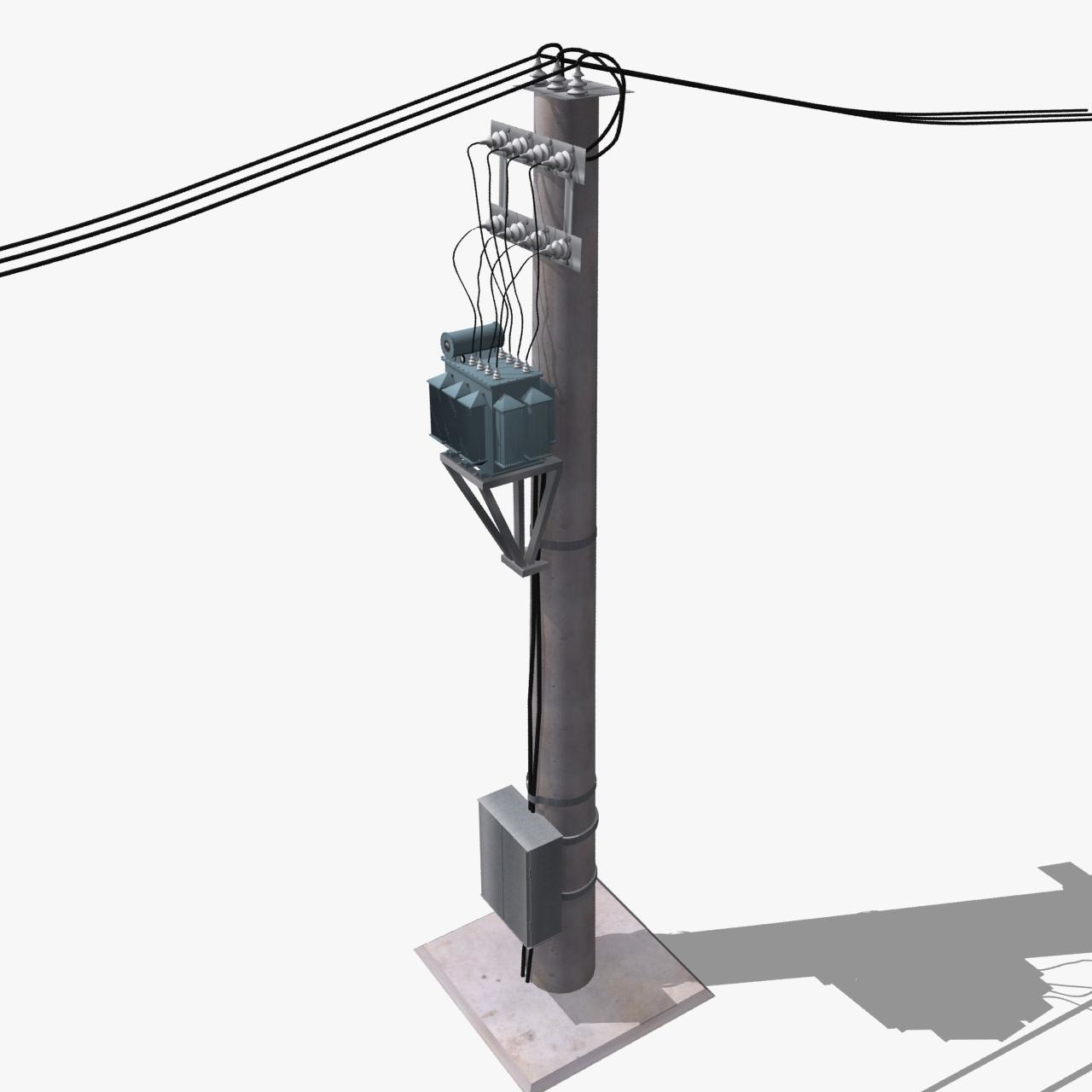 3d model electric pole