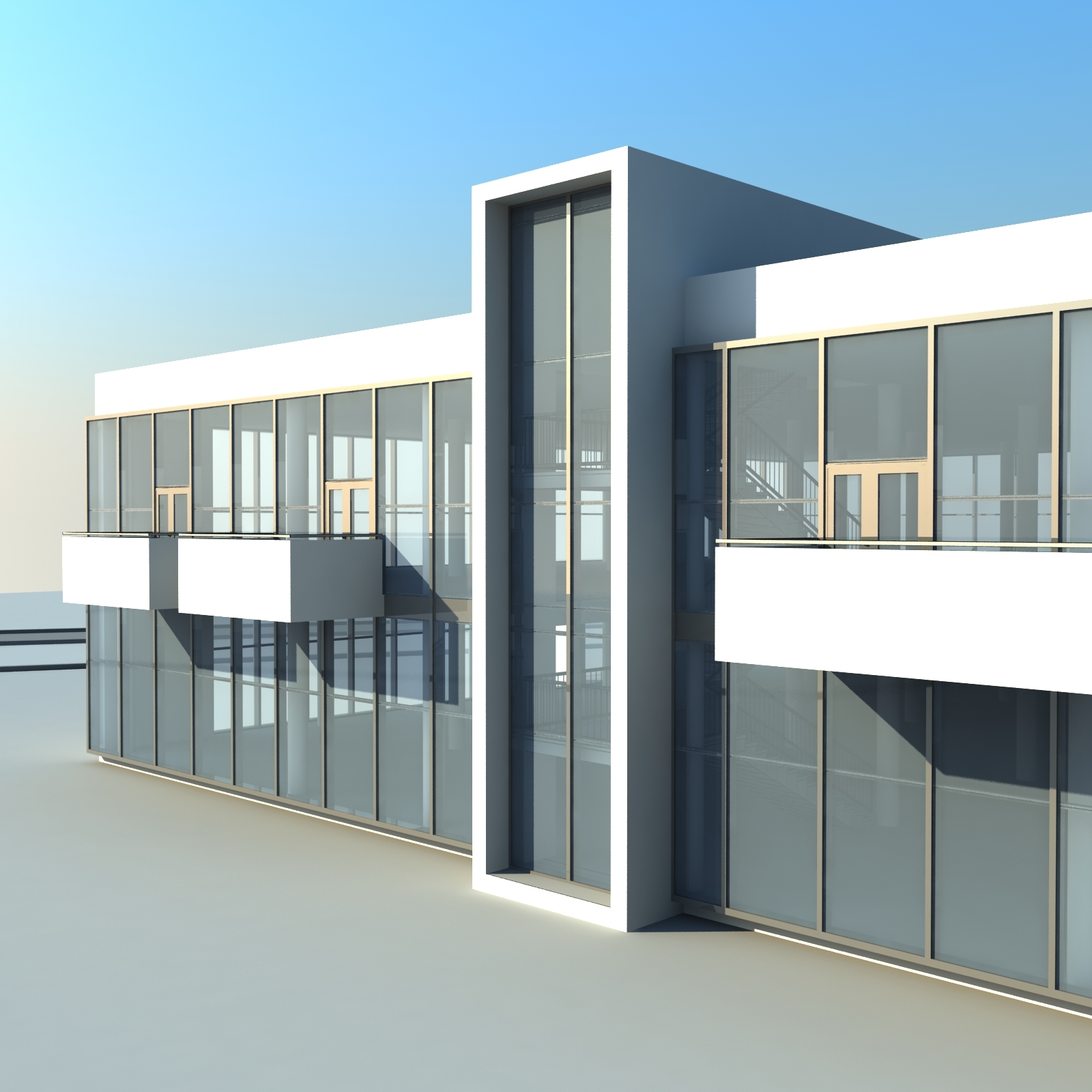 max 2 story modern office