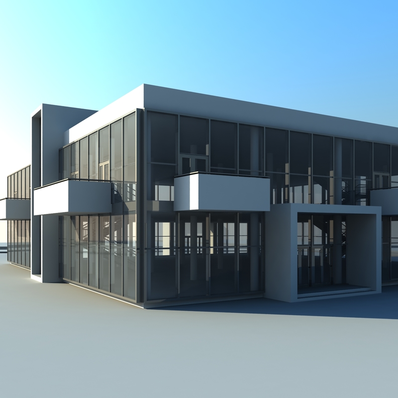 max 2 story modern office