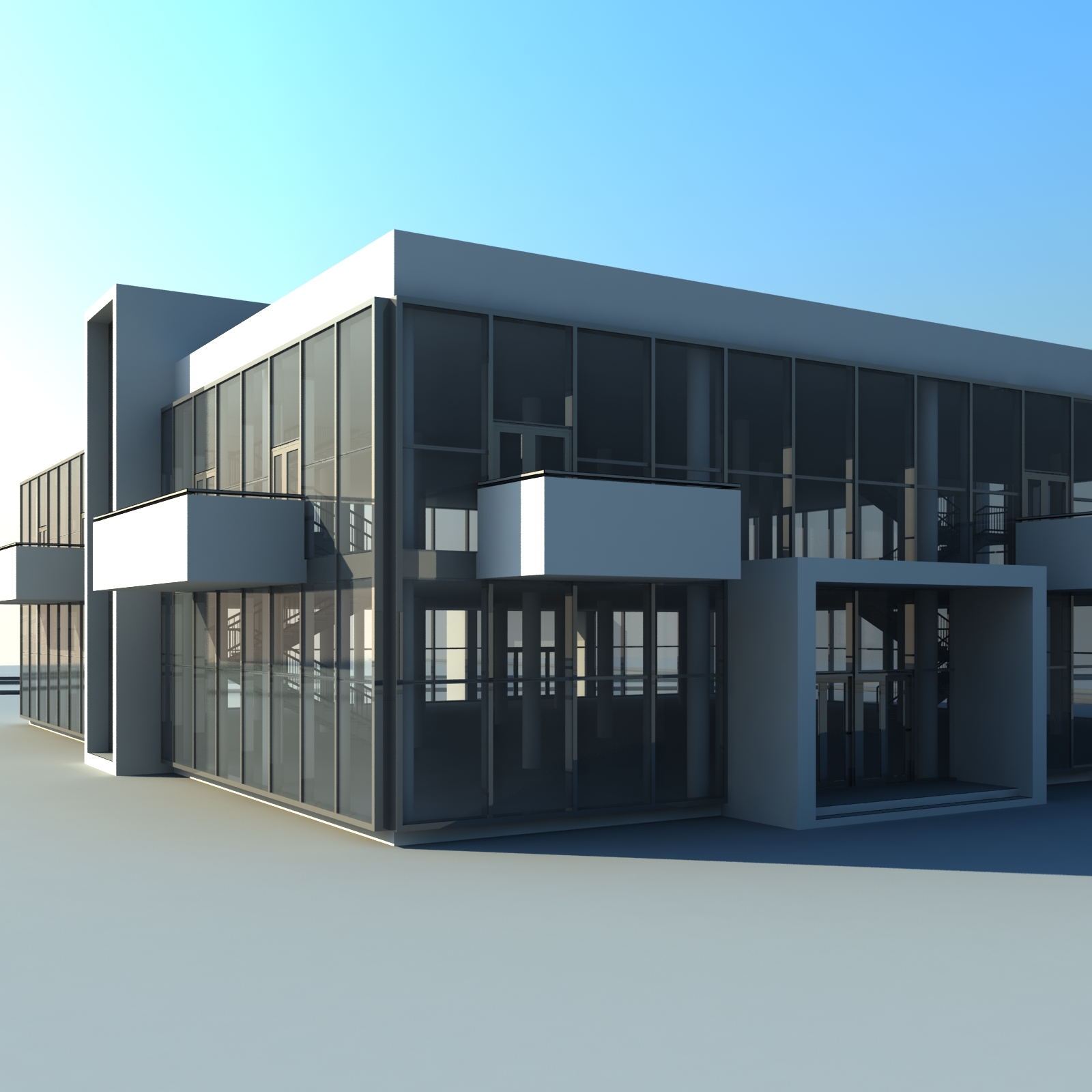 max 2 story modern office