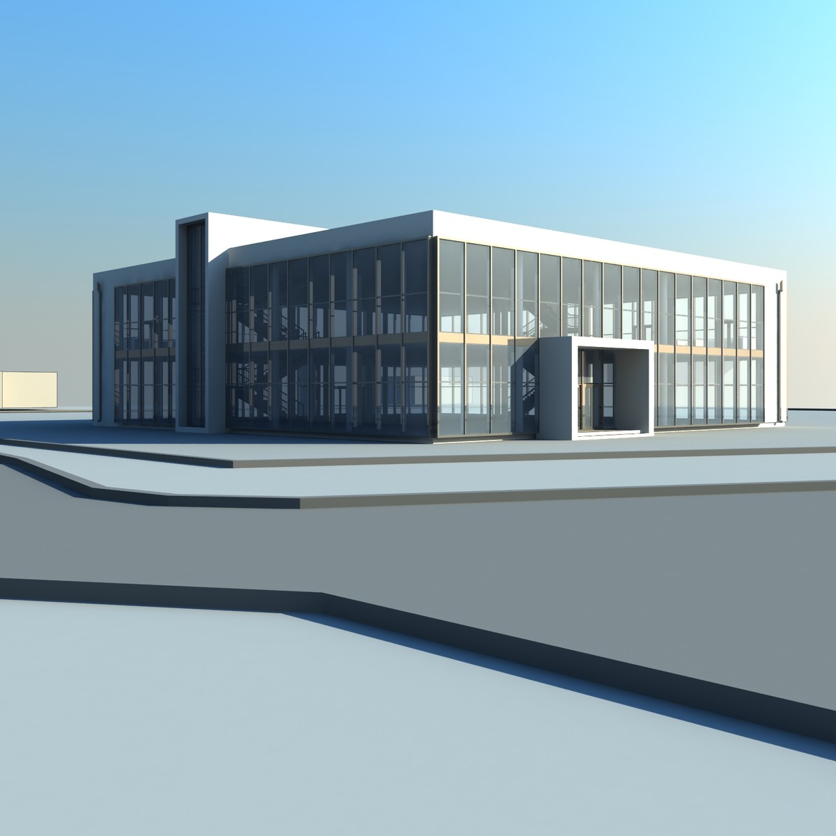 max 2 story modern office