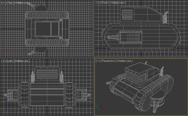 armoured track layer 3d model