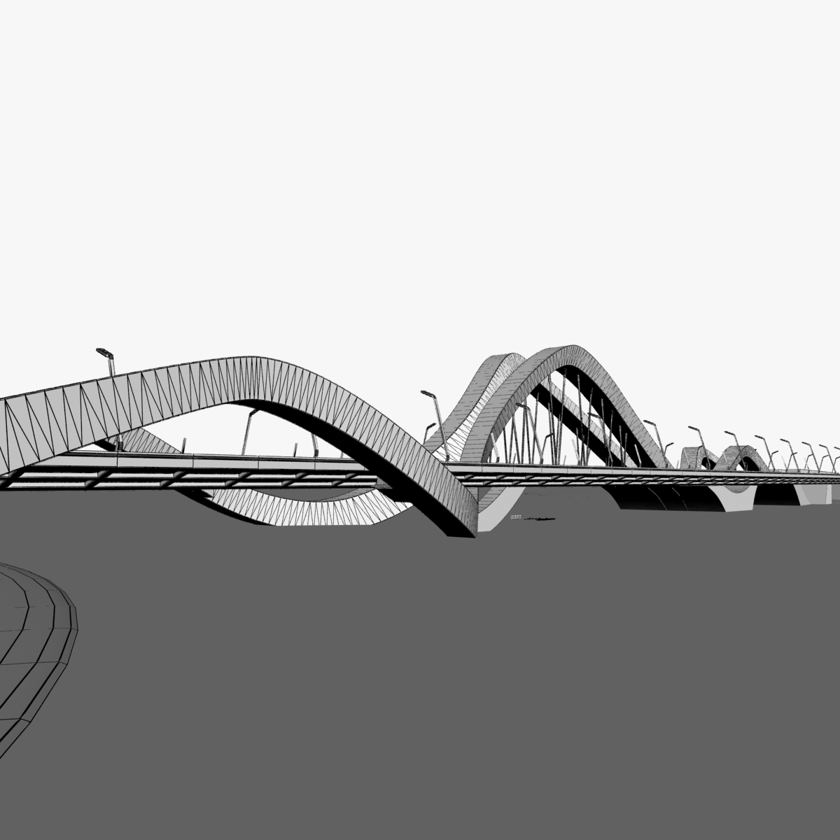 sheikh zayed bridge 3d max