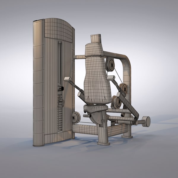 triceps press machine 3d model
