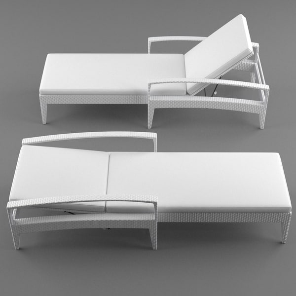 3d model beachchair realistic