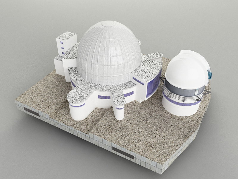 planetarium observatory building 3d 3ds