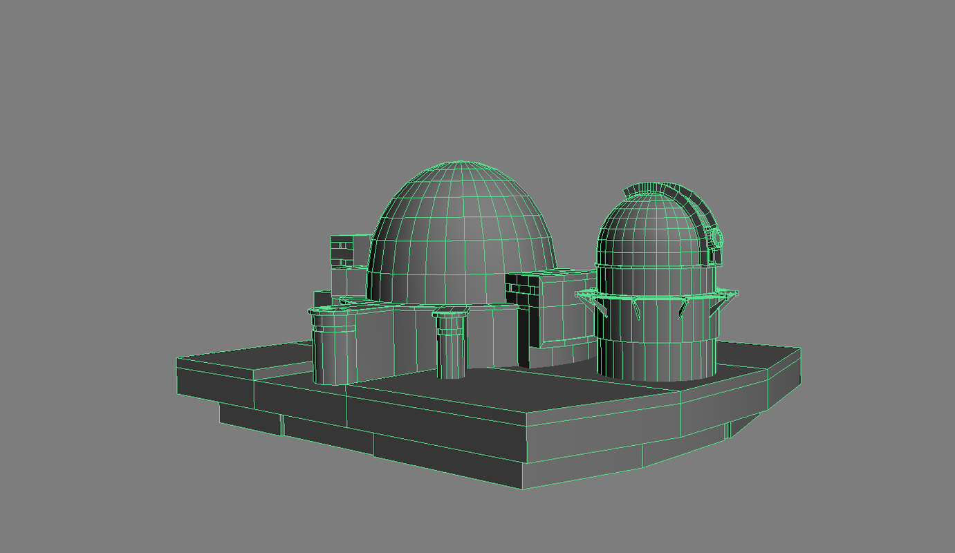 planetarium observatory building 3d 3ds
