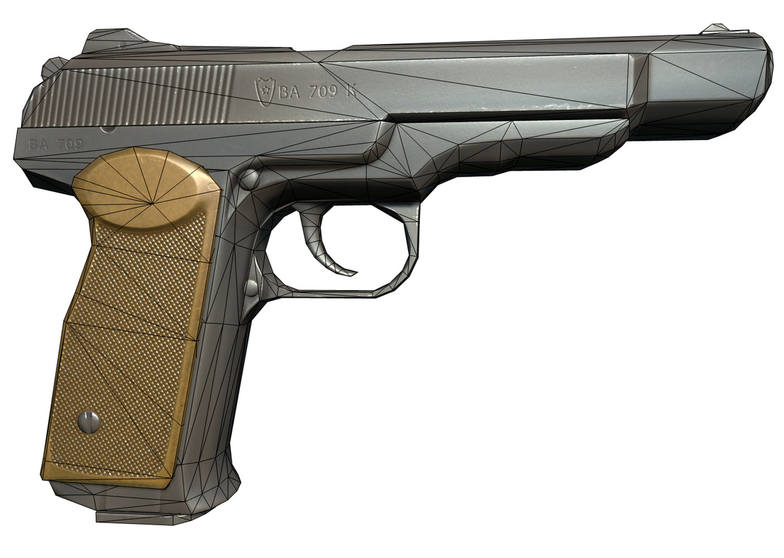 aps pistol 3d model